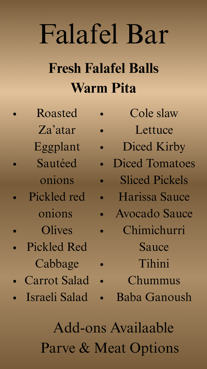 Falafel Bar – The Kugel Shoppe